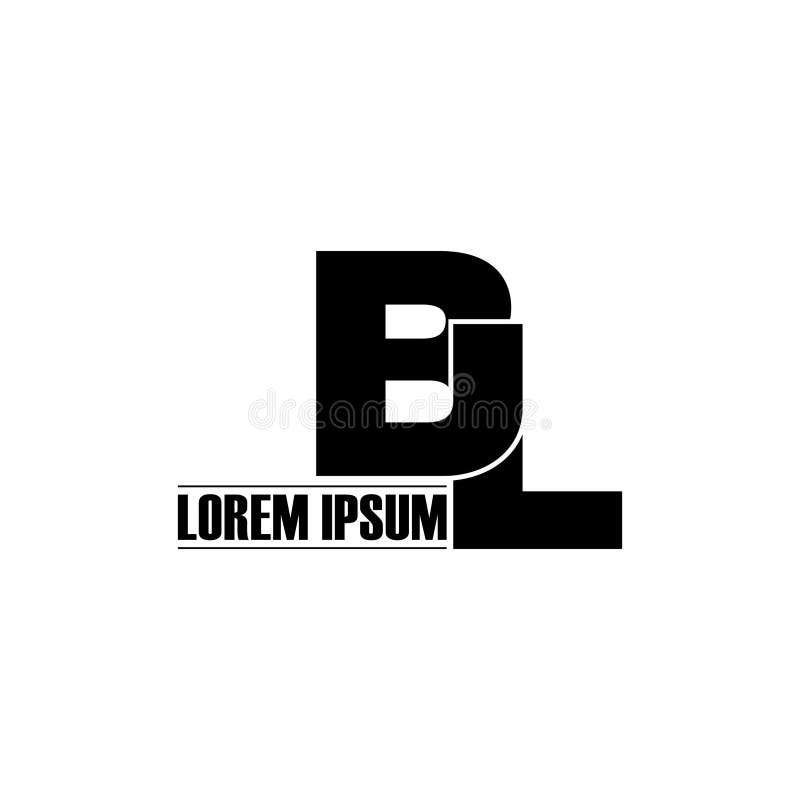 Letter BL Simple Monogram Logo Icon Design. Stock Vector - Illustration ...