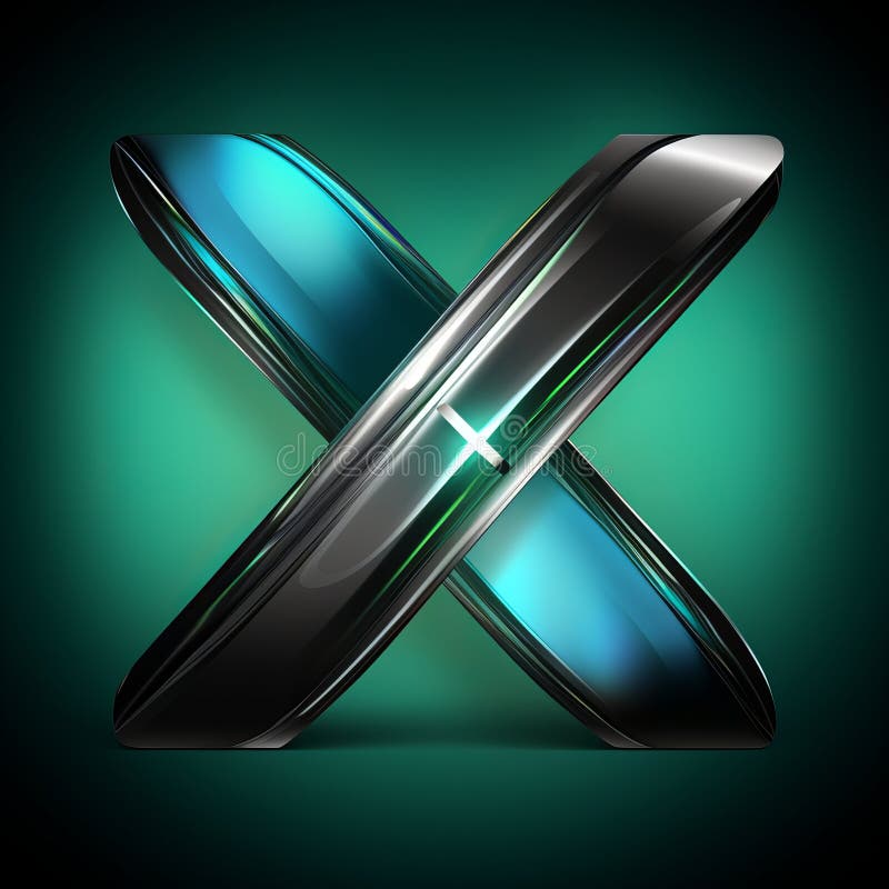 The Letter X on a Black Background Stock Illustration - Illustration of ...