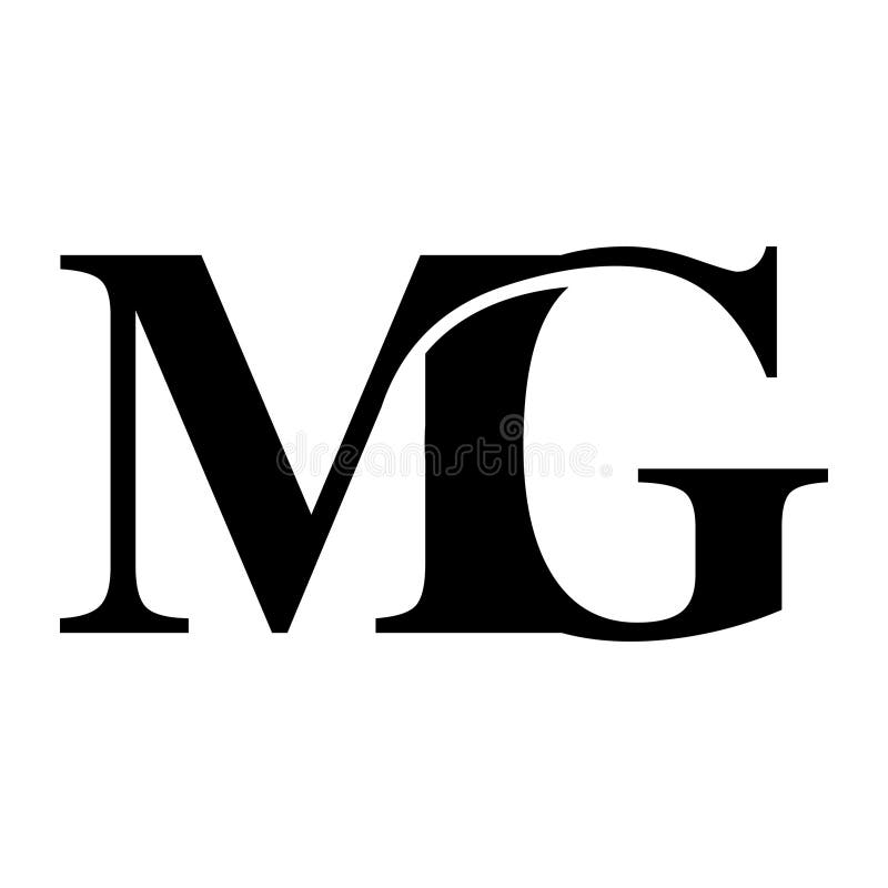 MG Letter Black Logo Icon Template 1 Stock Vector - Illustration of ...