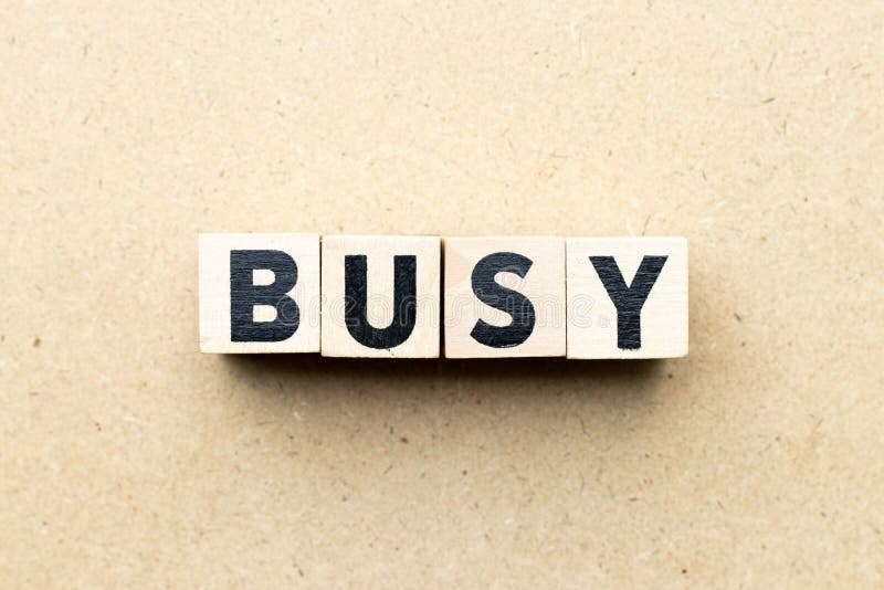 Word Busy Made with Cube Wooden Blocks. Business Career Concept Stock ...