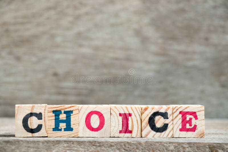 The Word Choice from Leaves and Green Grass. Isolated on White ...