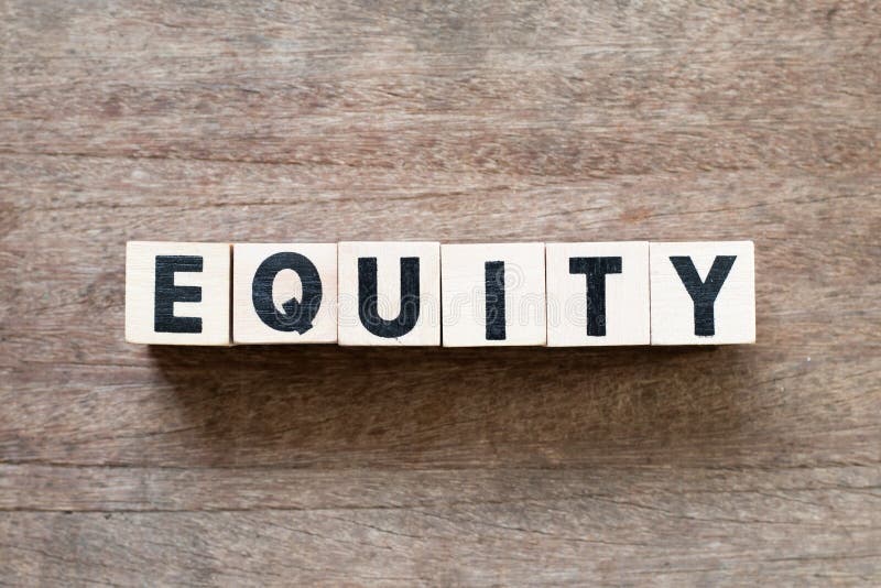 Word EQUITY Made with Wood Building Blocks Stock Image - Image of ...