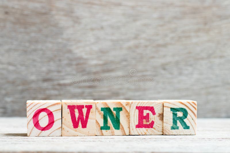 Word Owner on White Background Stock Image - Image of ownership ...