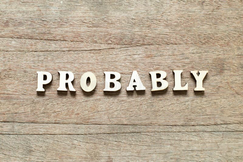 Probably Word Block on White Stock Illustration - Illustration of ...