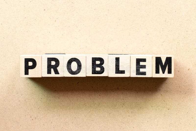 Letter in Word Problem on Wood Background Stock Image - Image of issue ...
