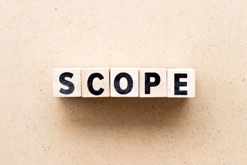 SCOPE Word Cloud, Business Concept Stock Photo - Image of plan ...