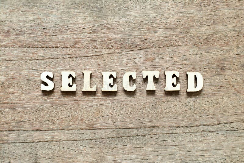 Letter Block in Word Selected on Wood Background Stock Image - Image of ...