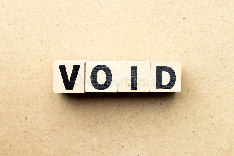 Void word concept on cubes stock image. Image of blocks - 173590247