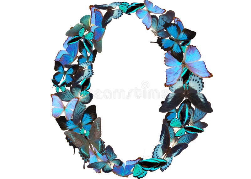 Letter of blue butterfly stock illustration. Illustration of abstract ...