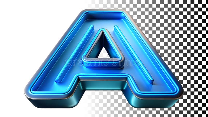 Letter a with Blue Gradient, Modern Typography for Initial Designs Png ...