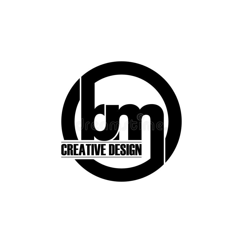 Letter BM Circle Monogram Logo Icon Design Vector. Stock Vector ...