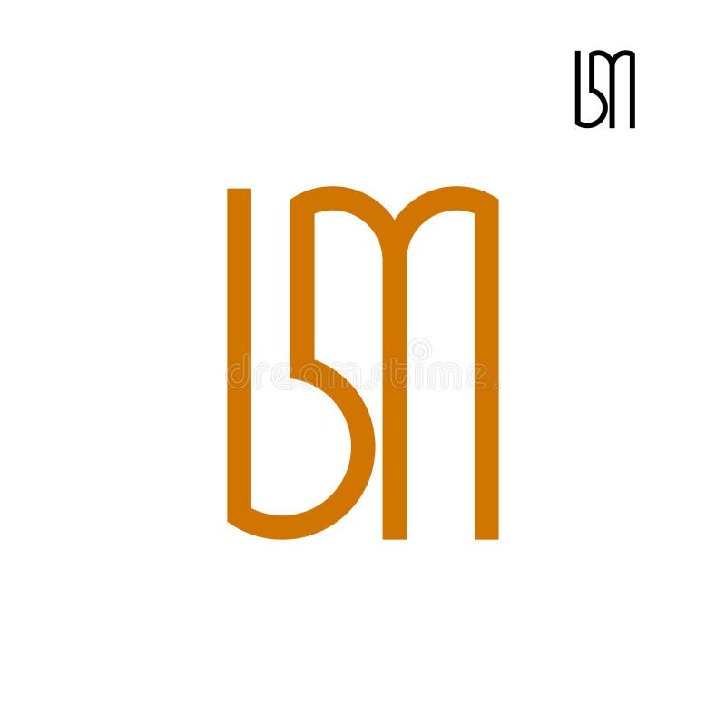 Letter Bm Gold Blue Monogram Logo Icon Stock Vector - Illustration of ...