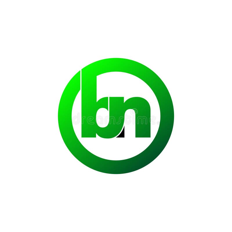 Letter Bn Circle Monogram Logo Icon Design Vector. Stock Vector ...