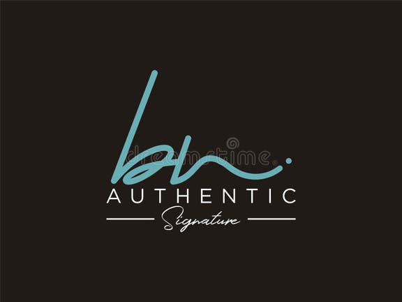 Letter BN Signature Logo Template Vector Stock Vector - Illustration of ...