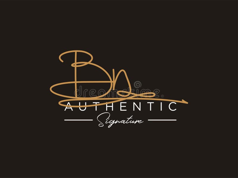 Letter BN Signature Logo Template Vector Stock Vector - Illustration of ...