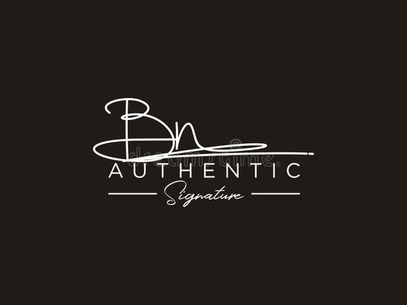 Letter BN Signature Logo Template Vector Stock Vector - Illustration of ...