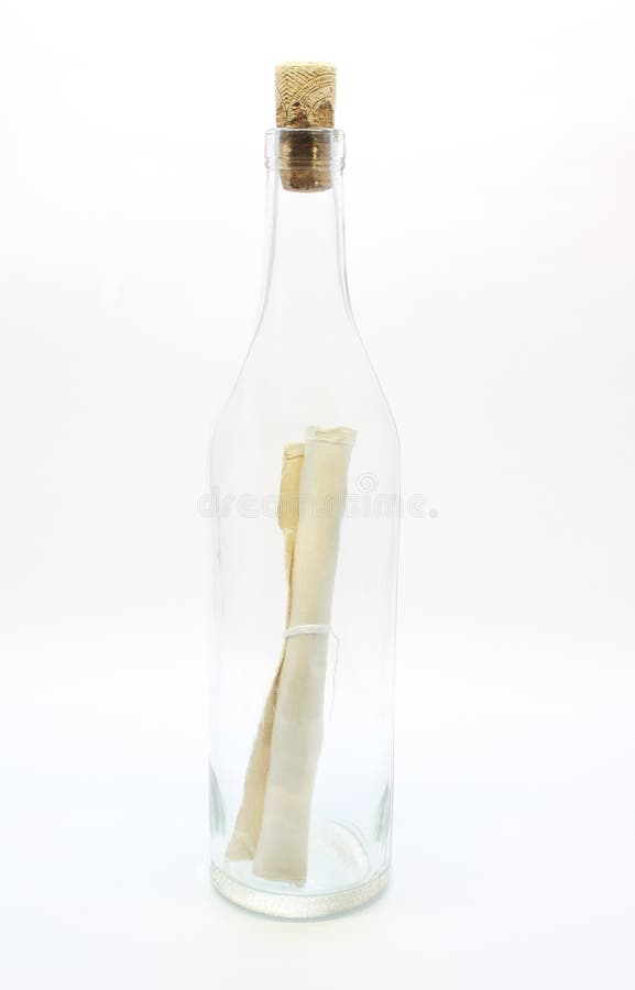 Letter in a Bottle on the Beach. Island Lifestyle. Paper Message in a ...