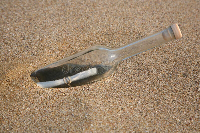 Letter in a bottle stock image. Image of answer, remote - 10481245