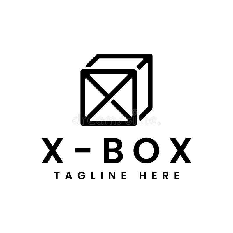 Letter X Box Black Logo Design Stock Vector - Illustration of corporate ...