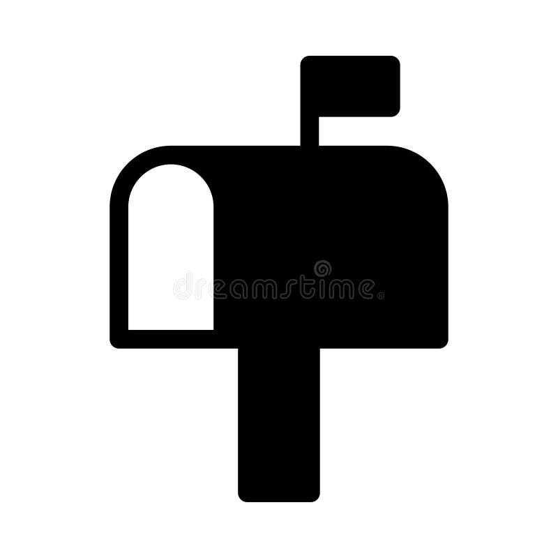 Letter Box Vector Glyph Flat Icon Stock Illustration - Illustration of ...