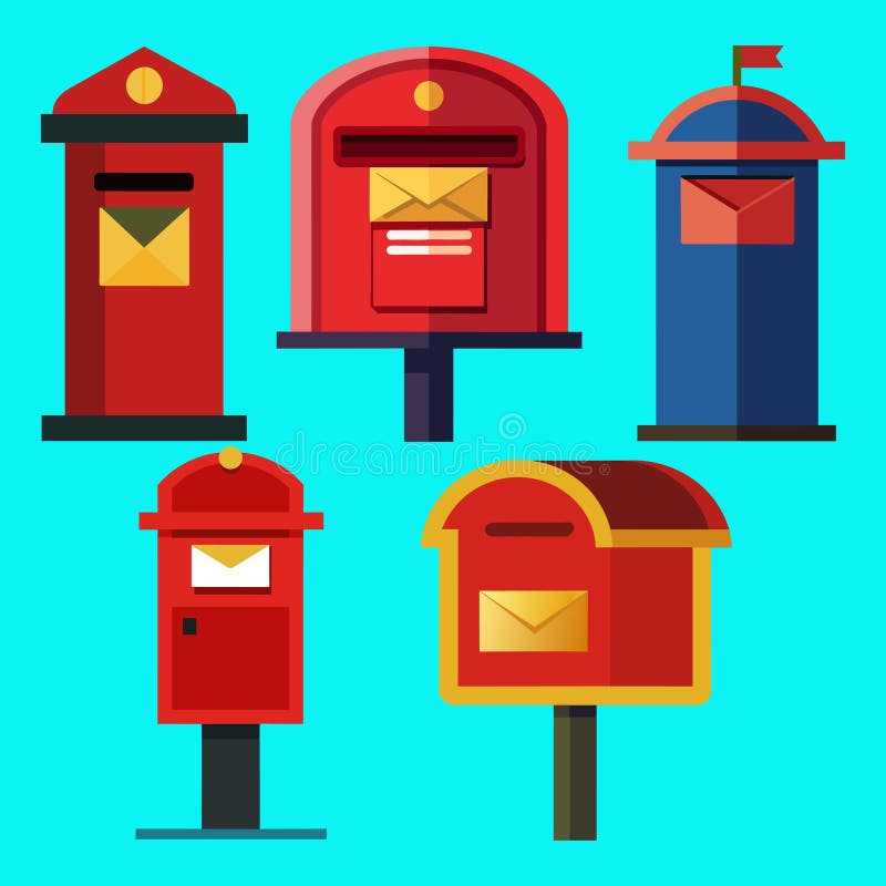 Letter Box Vectors Illustrations Stock Vector - Illustration of sketch ...
