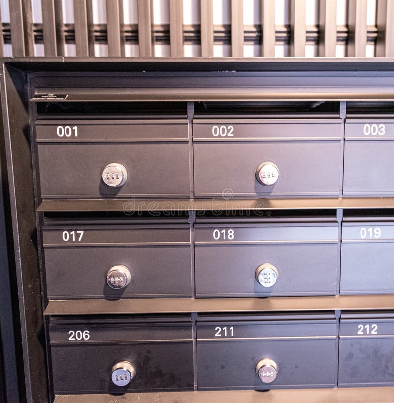 Letter Boxes in Apartment Block Stock Photo - Image of keyhole, guilty ...
