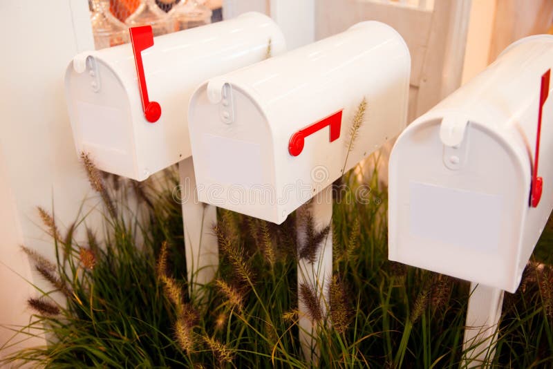 Orange Mailbox stock photo. Image of correspondance, office - 57553106