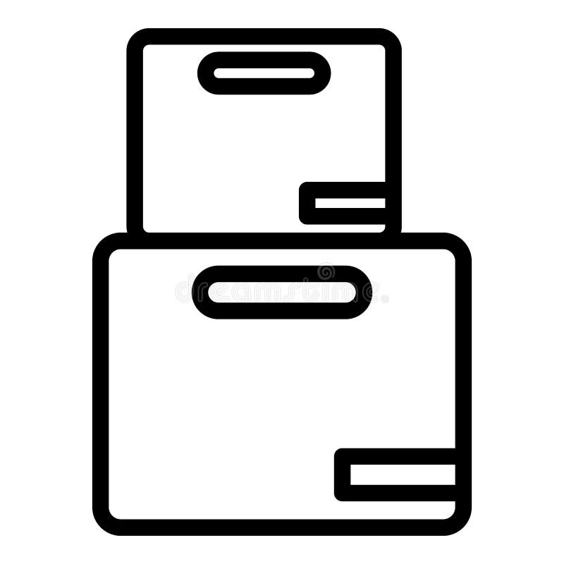 Letter Boxes Icon, Outline Style Stock Vector - Illustration of message ...