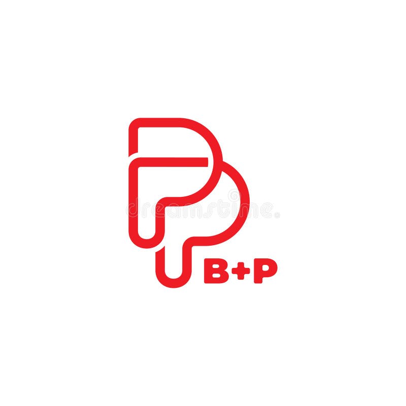Letter Bp Circles Infinity Line Simple Logo Vector Stock Vector ...