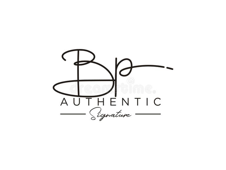 Letter BP Signature Logo Template Vector Stock Vector - Illustration of ...