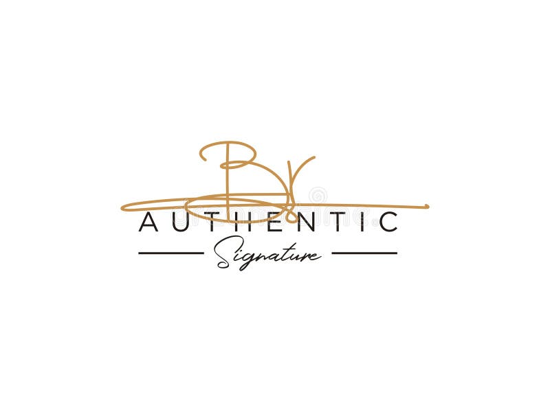 Letter BR Signature Logo Template Vector Stock Vector - Illustration of ...