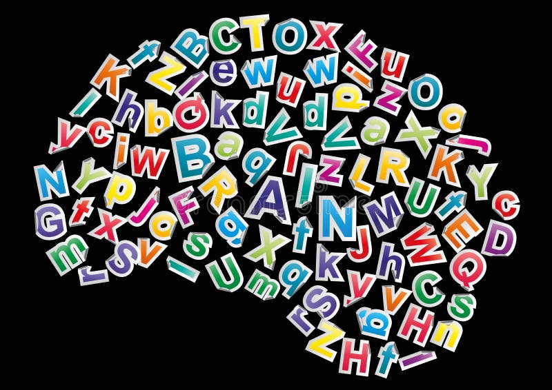 Alphabet brain stock illustration. Illustration of illustrations - 691890