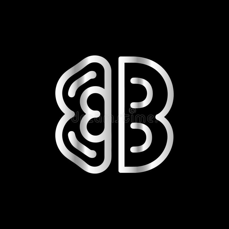 Letter Brain Logo and Icon Vector Illustration Template Design. Stock ...