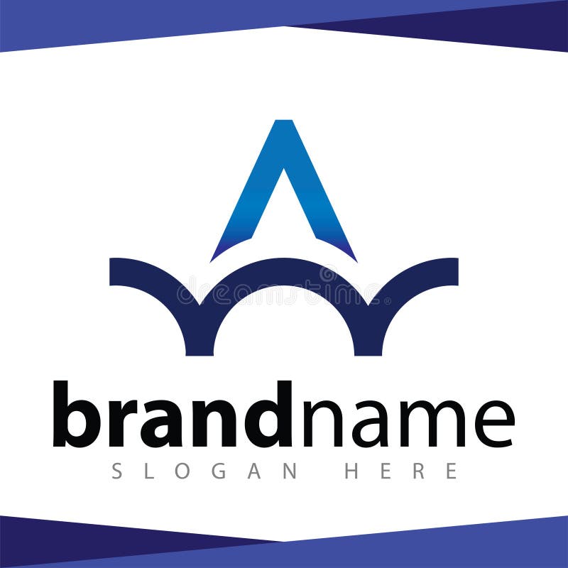 Letter a Bridge Logo Design Stock Vector - Illustration of symbol ...