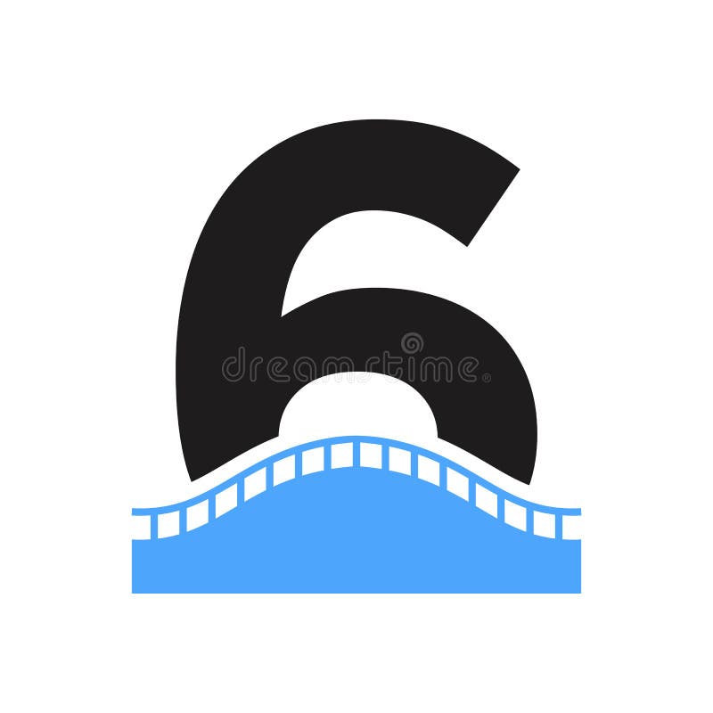 Letter 6 Bridge Logo for Transportation, Journey and Construction ...