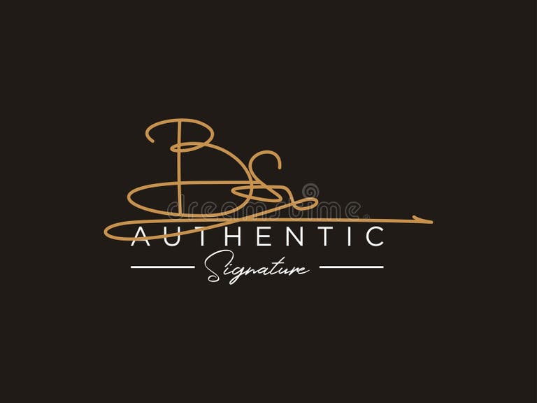 Letter BS Signature Logo Template Vector Stock Vector - Illustration of ...