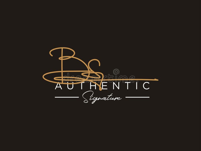 Letter BS Signature Logo Template Vector Stock Vector - Illustration of ...