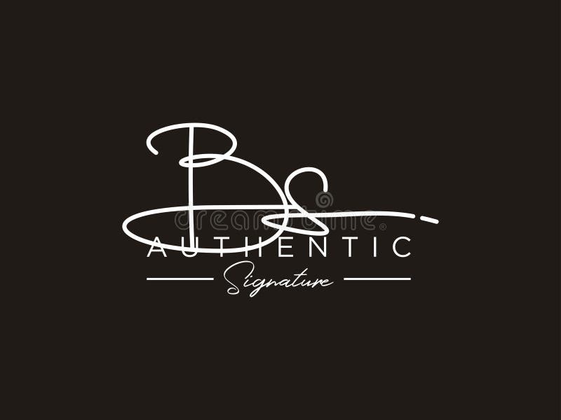 Letter BS Signature Logo Template Vector Stock Vector - Illustration of ...