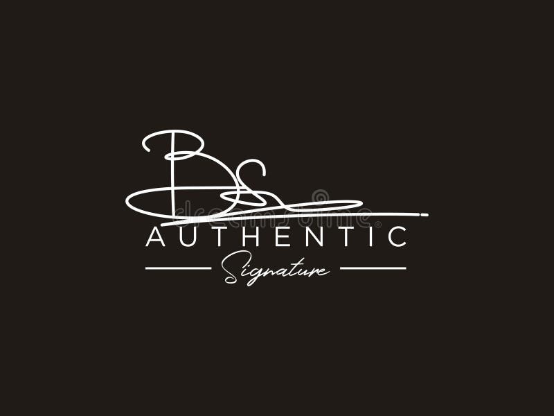 Letter BS Signature Logo Template Vector Stock Vector - Illustration of ...