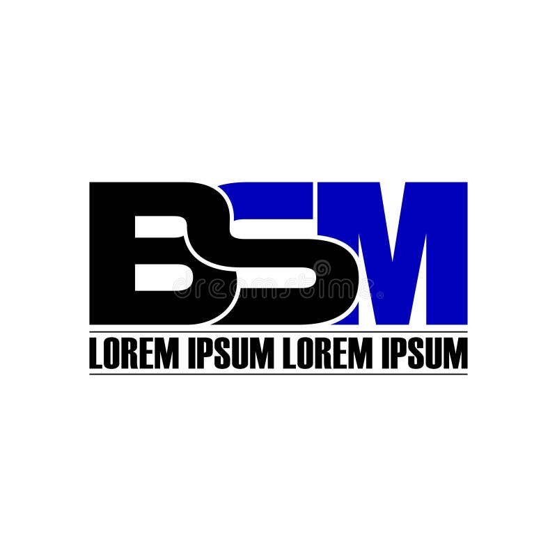 Letter BSM Simple Monogram Logo Icon Design. Stock Vector ...
