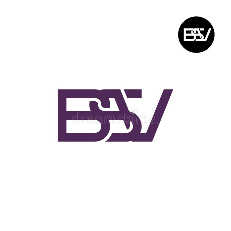 Letter BSV Monogram Logo Design Stock Vector - Illustration of logos ...