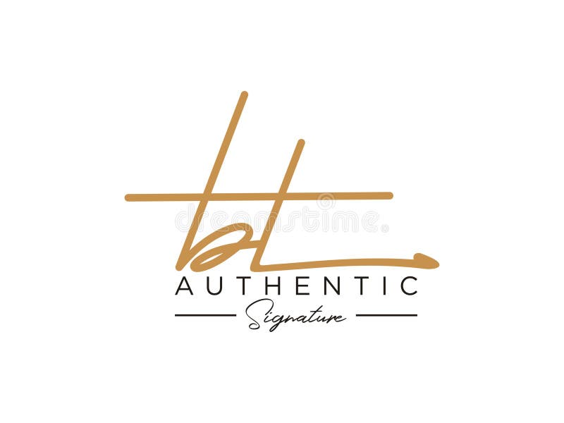 Letter BT Signature Logo Template Vector Stock Vector - Illustration of ...