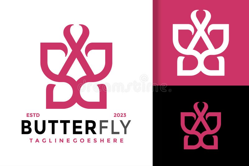 Letter a Butterfly Logo Logos Design Element Stock Vector Illustration ...