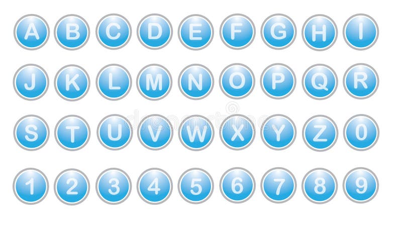 Letter buttons stock vector. Illustration of text, symbol - 20006367