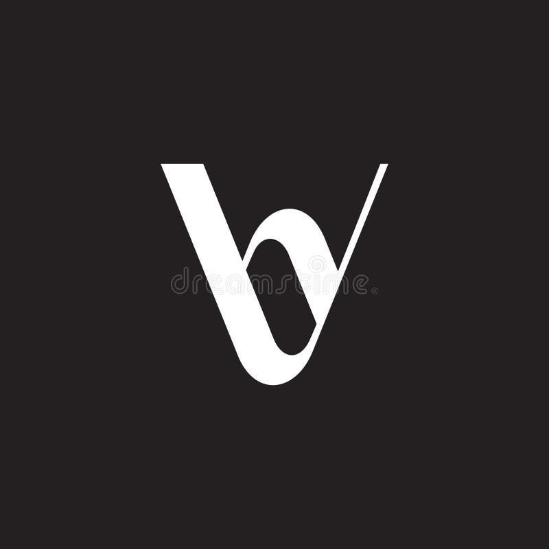 Letter Bv Simple Curves Emblem Geometric Logo Vector Stock Vector ...