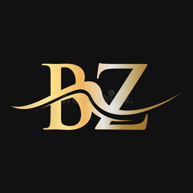 Letter BZ Logo Design. Initial BZ Logotype Template Stock Vector ...