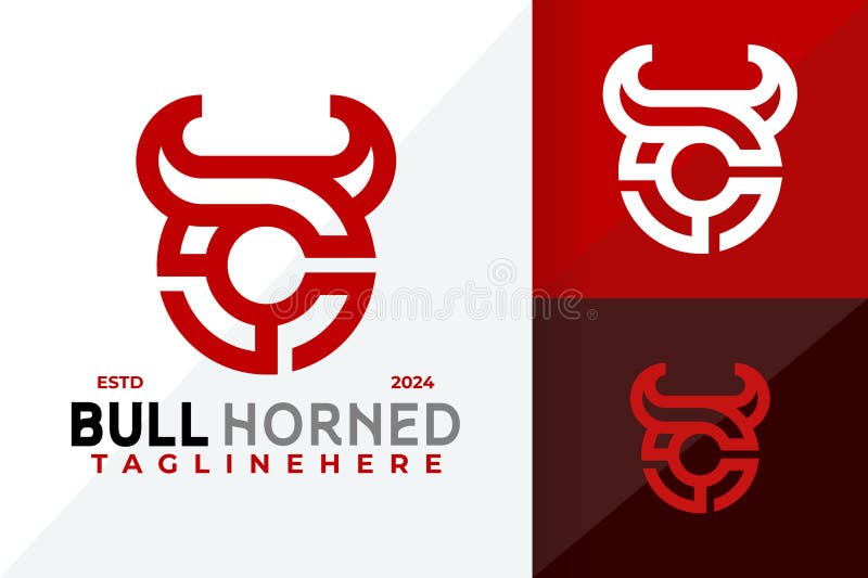Letter C Bull Horned Logo Icon Vector Design Illustration Stock Vector ...