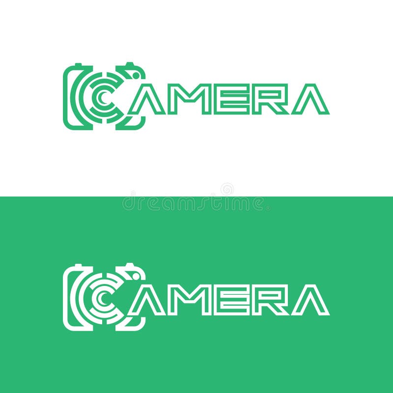 Letter C with Camera Logo Design Vector Illustration Template Stock ...