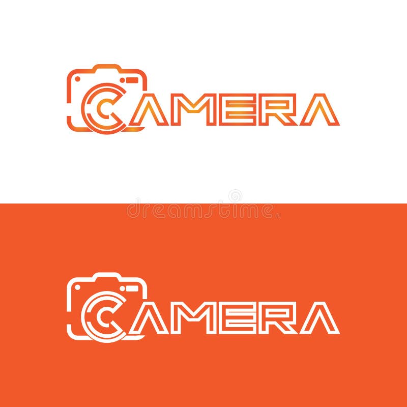 Letter C with Camera Logo Design Vector Illustration Template Stock ...