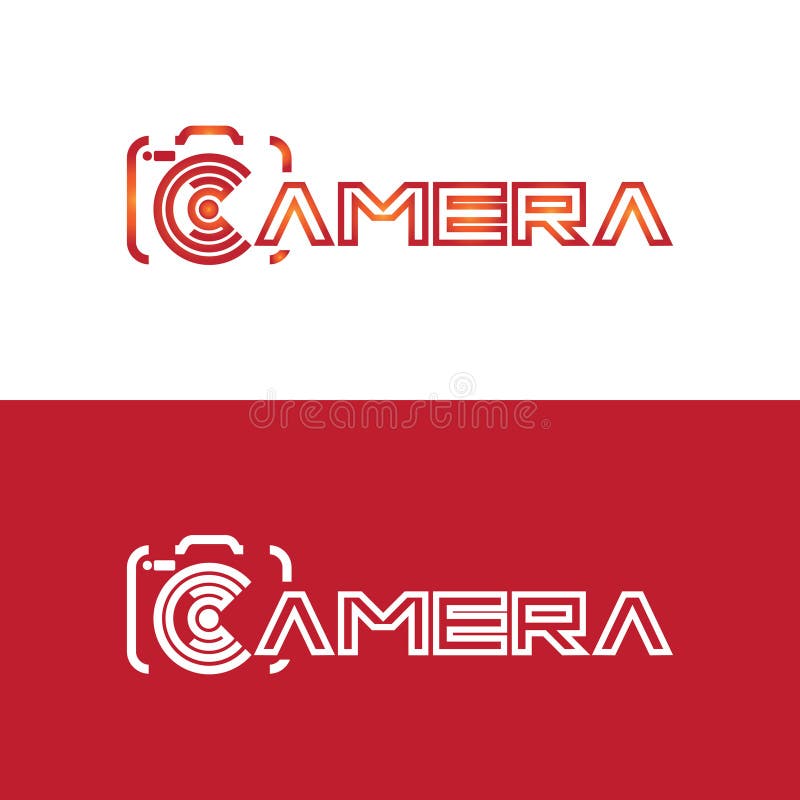 Letter C with Camera Logo Design Vector Illustration Template Stock ...